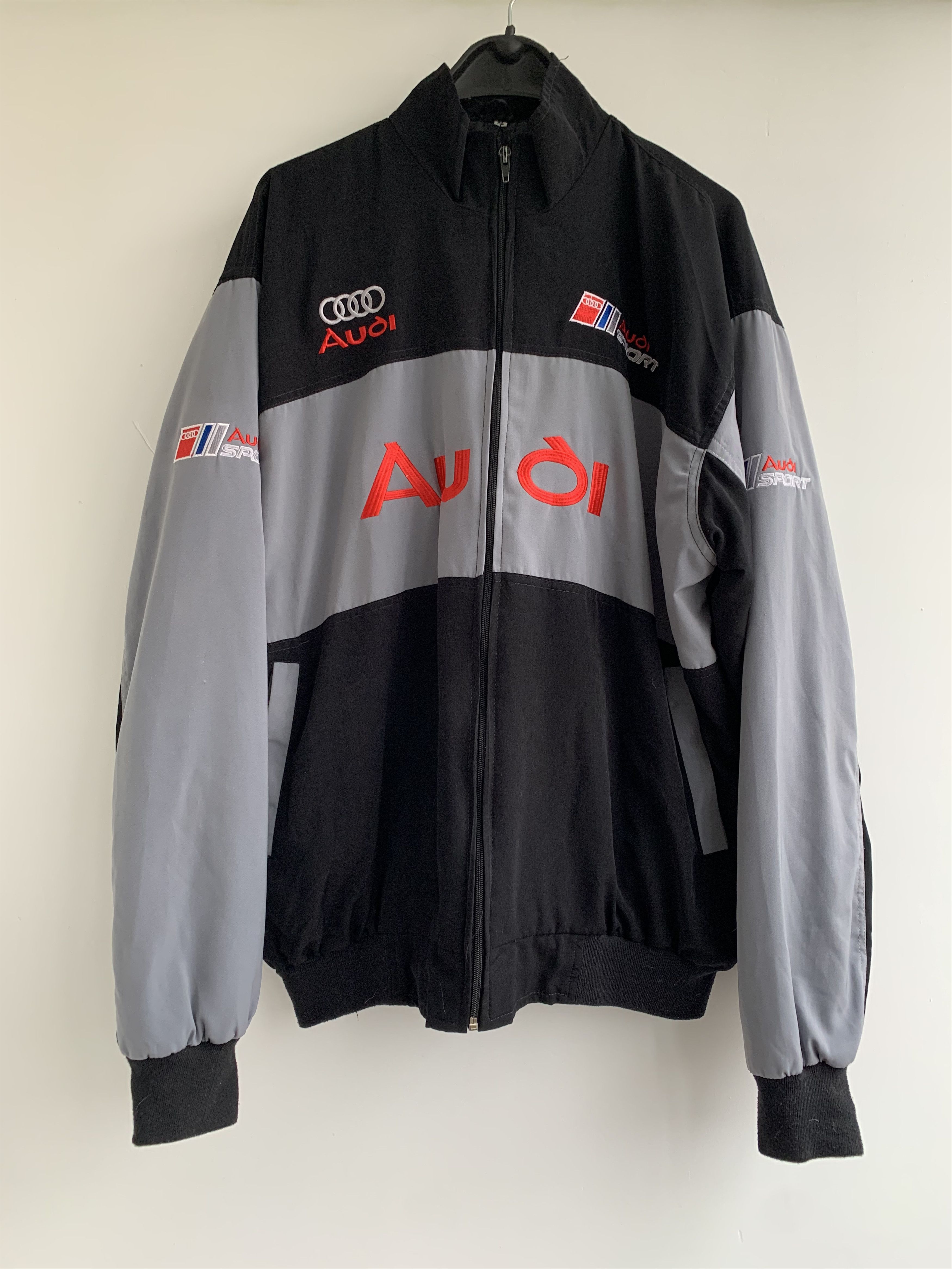Audi × Racing × Vintage Audi Vintage Racing Bomber Motorcycle Jacket ...