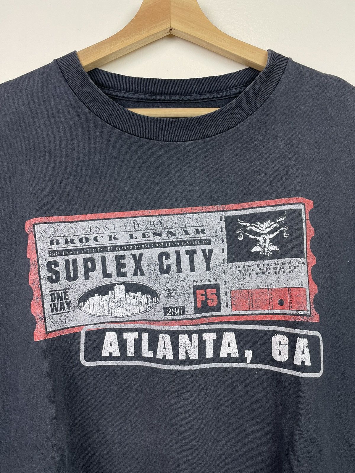 Vintage × WWE × WWF Vintage Brock Lesnar Suplex City Promo Wrestling Shirt | Grailed
