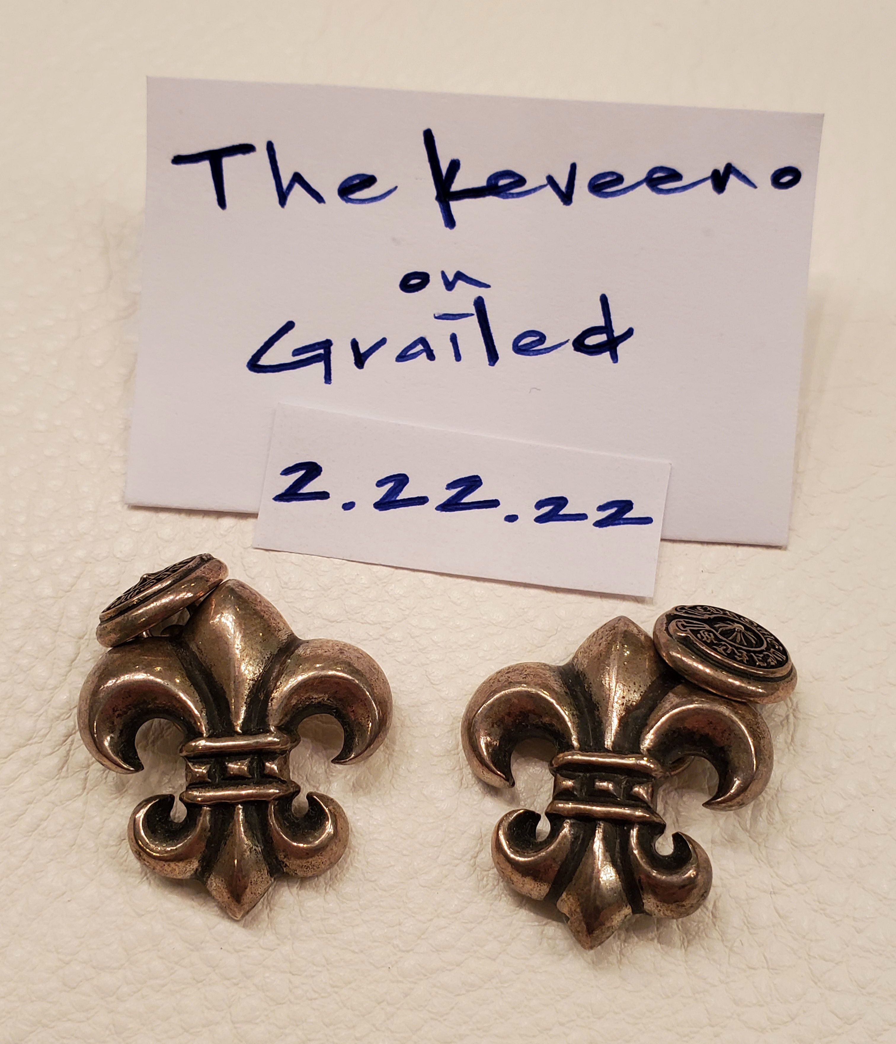Chrome Hearts Chrome Hearts BS Fleur de Lis cufflinks *SUPER RARE! MINT ...