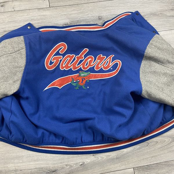 Vintage Logo 7 Florida Gators quilt lined Bomber Letterman Jacket XL ...