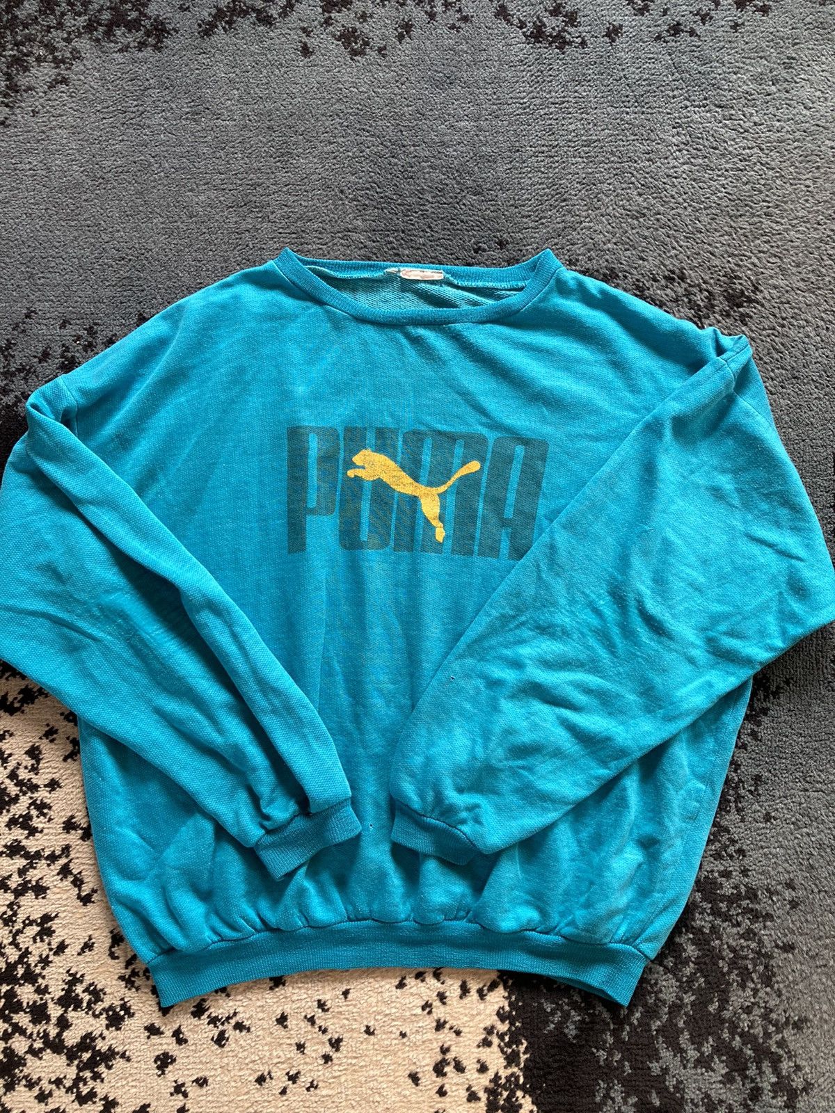 Puma × Vintage Vintage trashed 70s 80s 90s Puma Sweatshirt | Grailed