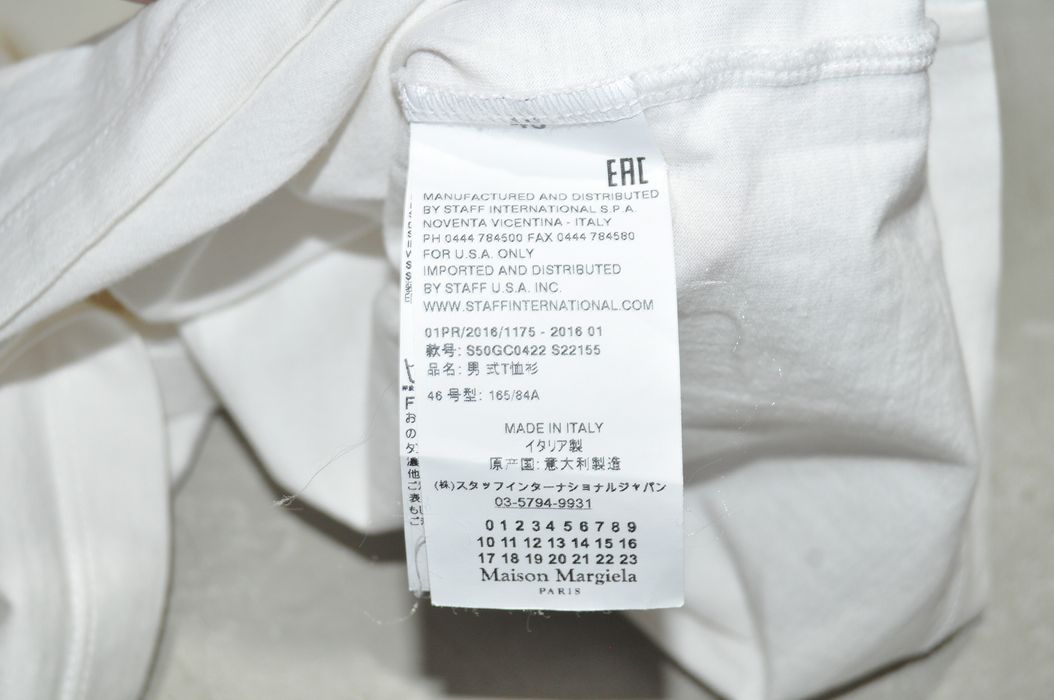 Maison Margiela Margiela - Line 10 - S/S 16 - Luggage Tag-Print Tee ...