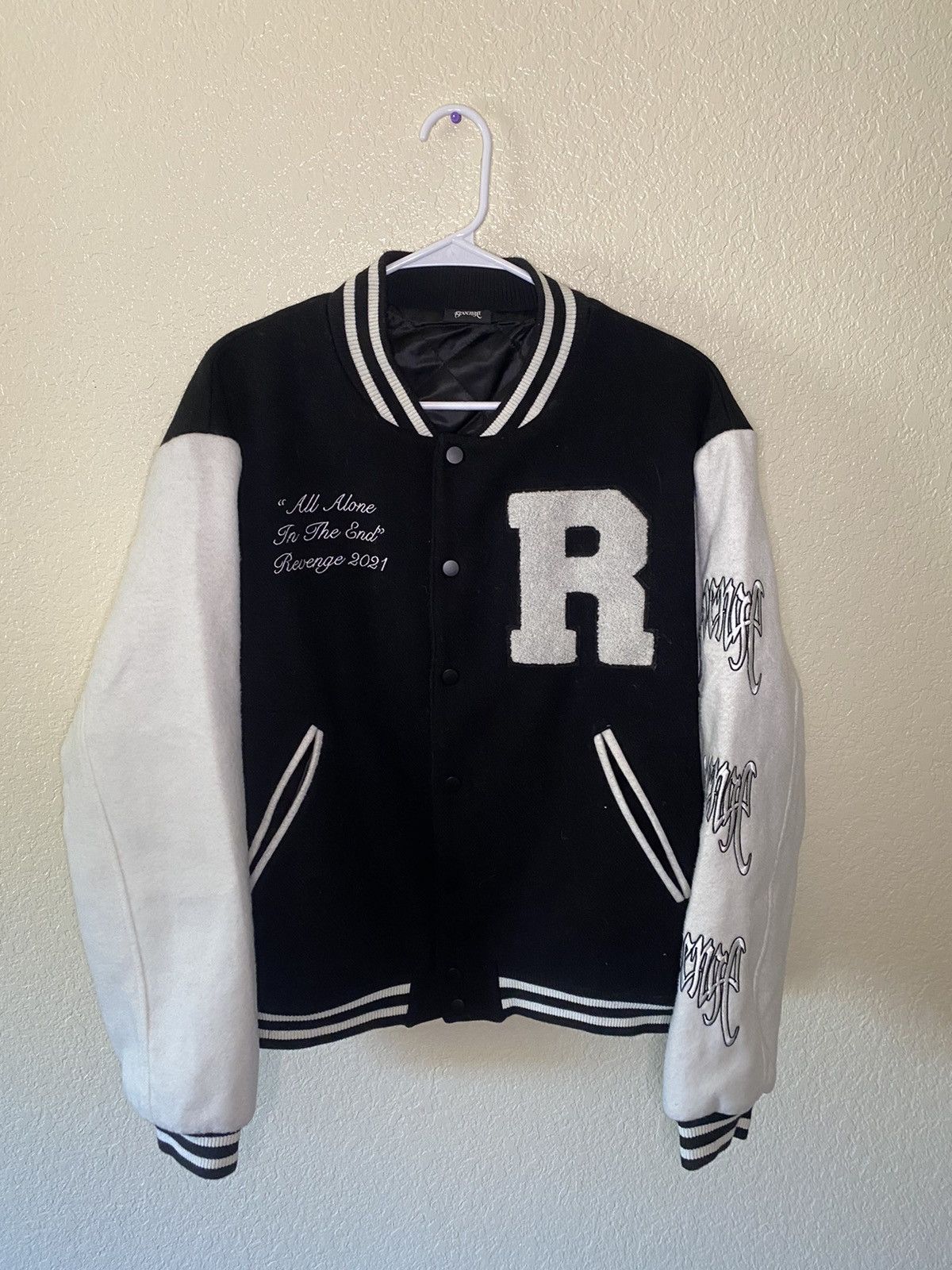 Revenge Revenge Varsity Jacket Black Large | Grailed