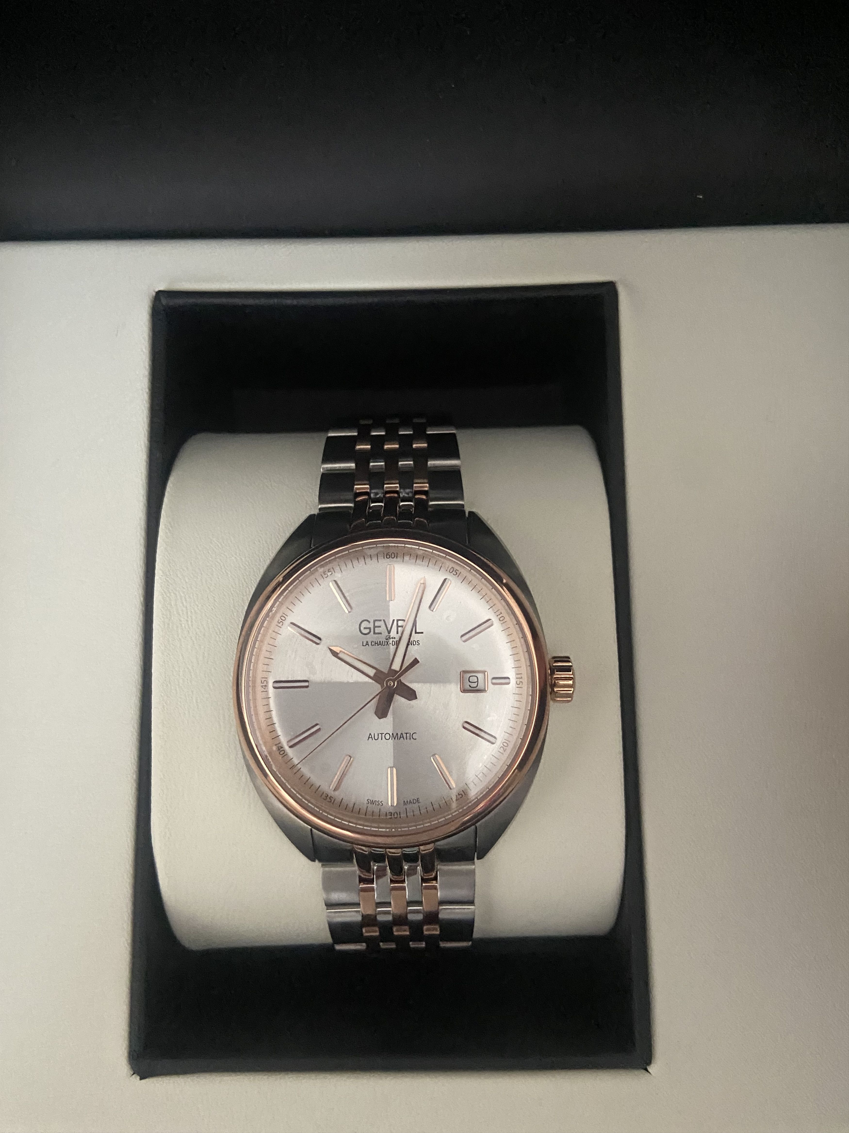 GV2 by Gevril Gevril Five Points Dress Watch Sellita SW200 Two Tone ...