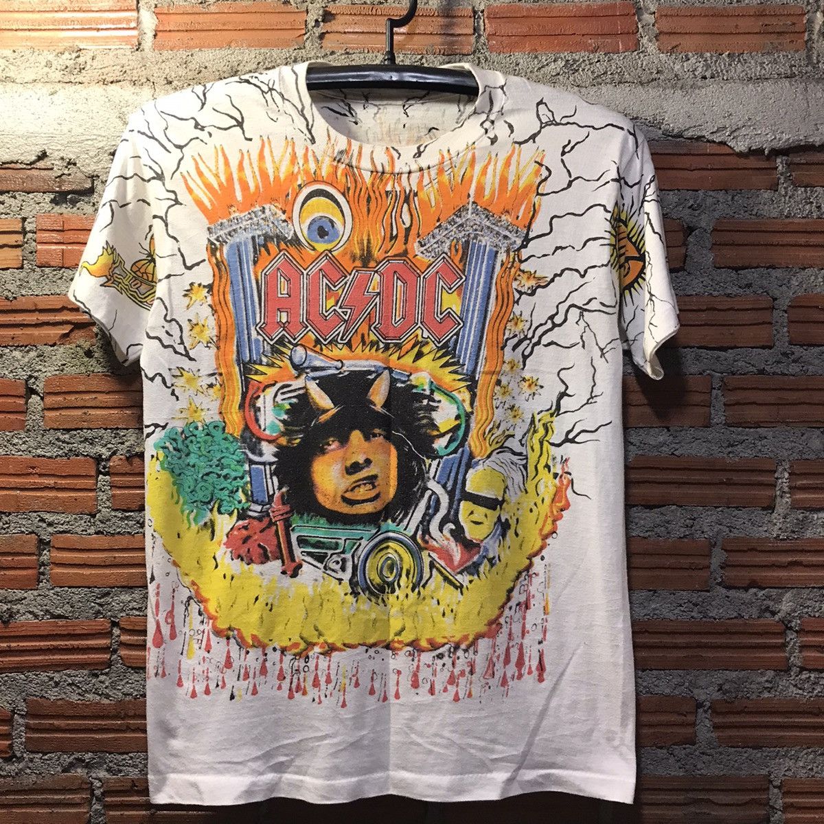 Band Tees × Custom ACDC Hells Bell Angus Young Band Tee | Grailed