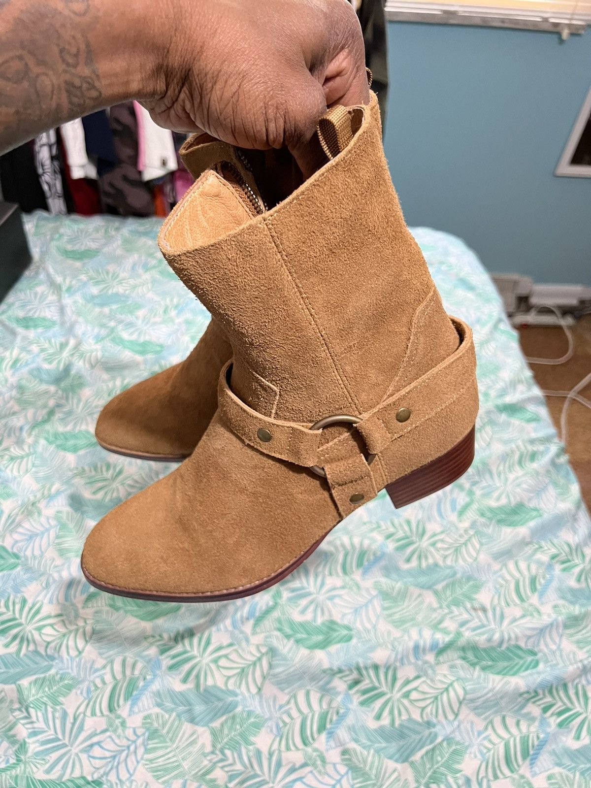 MNML Brown Chelsea harness boots | Grailed