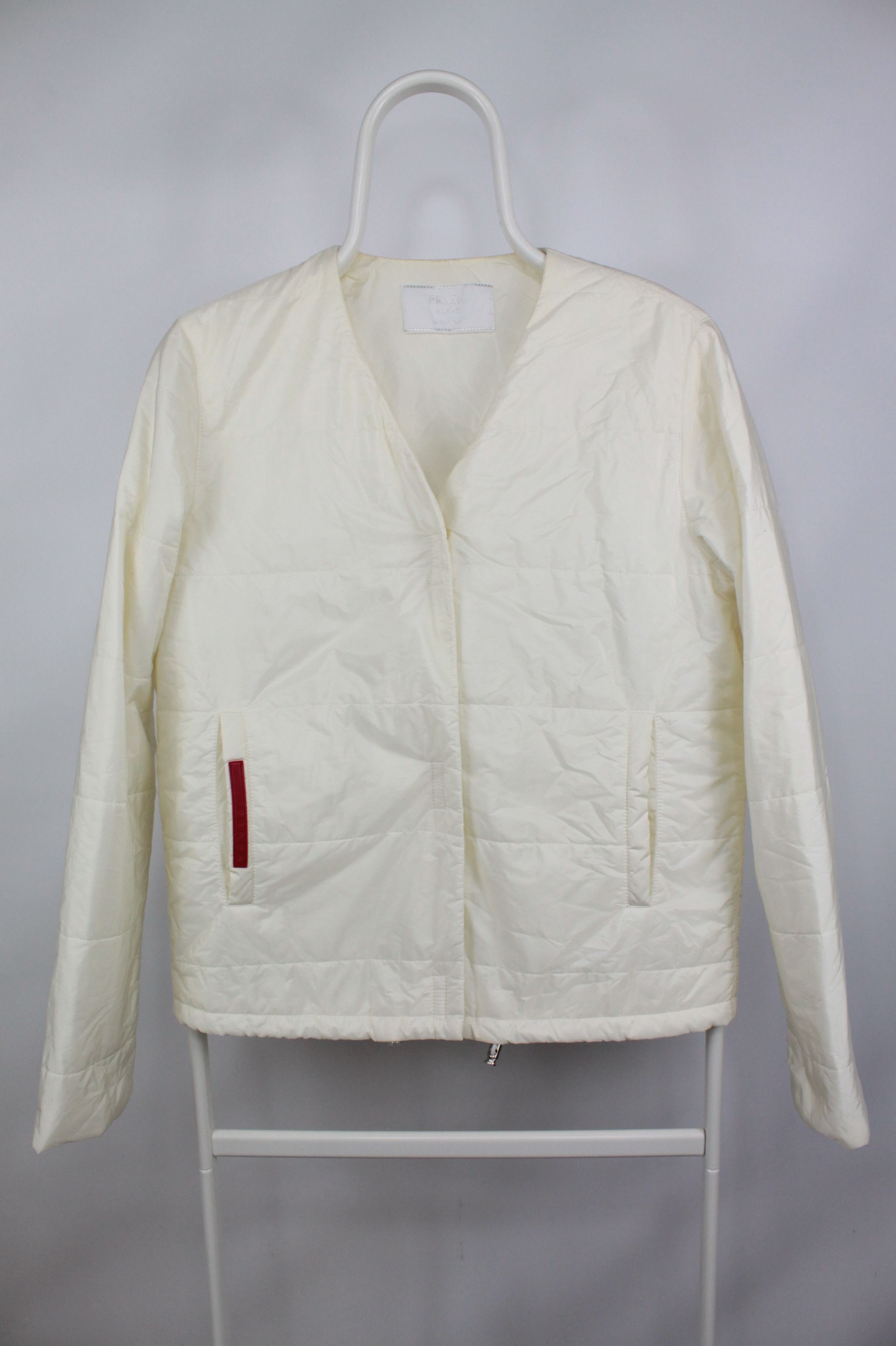 Prada Prada White Light Nylon Jacket | Grailed