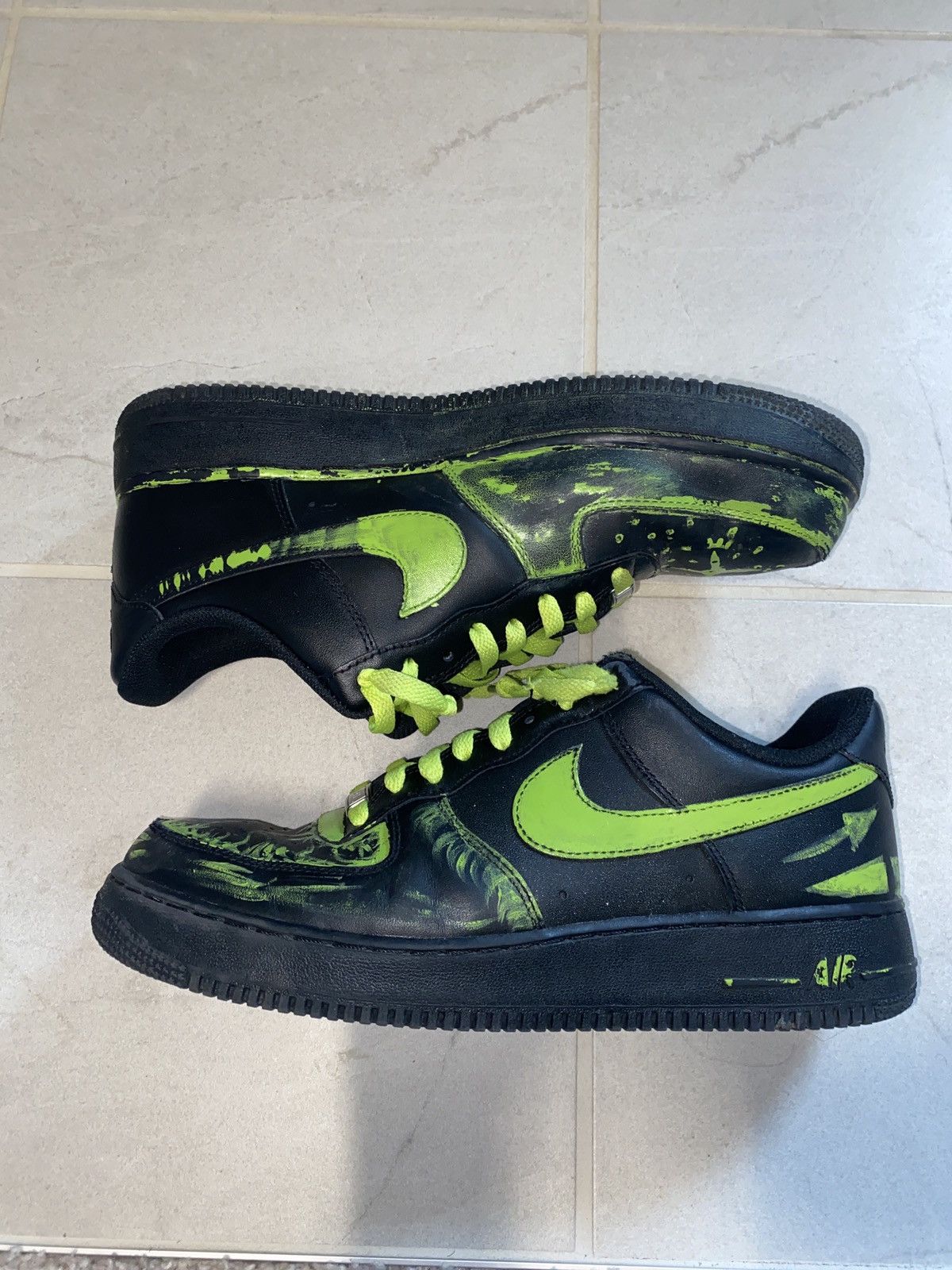 Nike CUSTOM ACID GHOST NIKE AIR FORCE 1s | Grailed