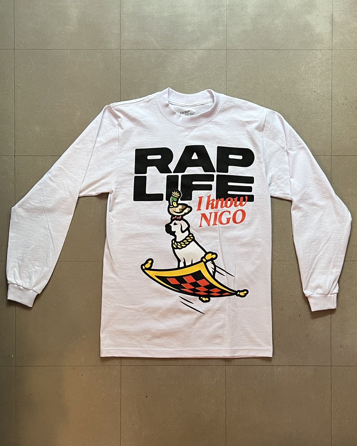 Human Made I KNOW NIGO Victor Victor Rap Life Long Sleeve T-Shirt | Grailed