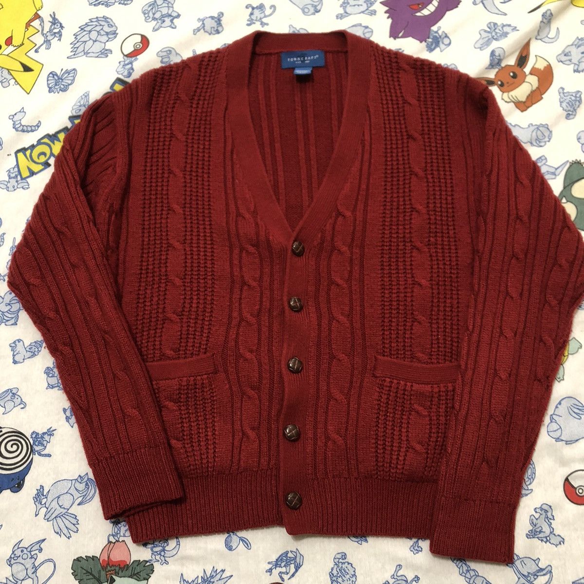 Towncraft × Vintage Vintage 90s Towncraft Red Cardigan | Grailed