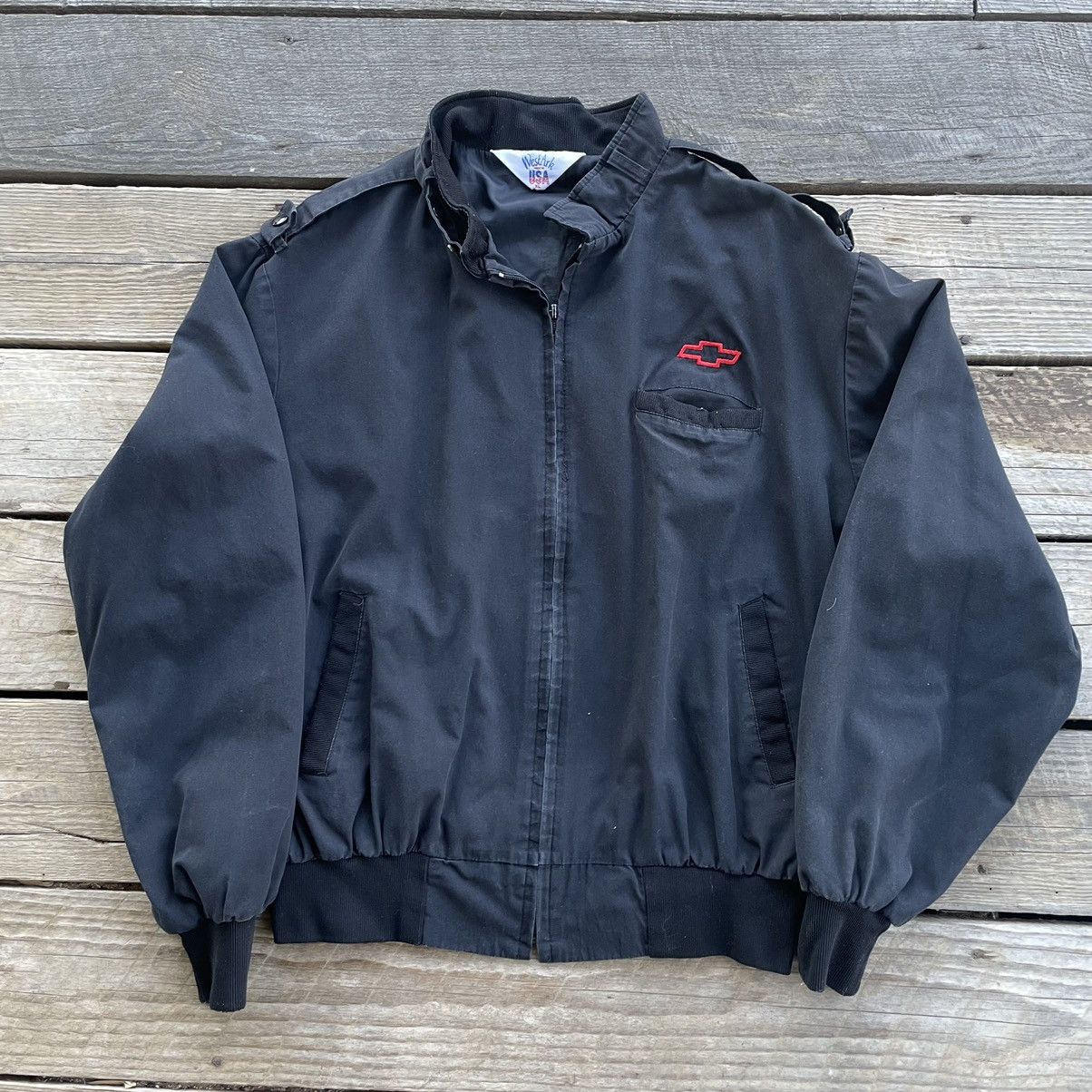 Vintage Vintage 90s Chevrolet Racing Cotton Bomber Style Jacket | Grailed