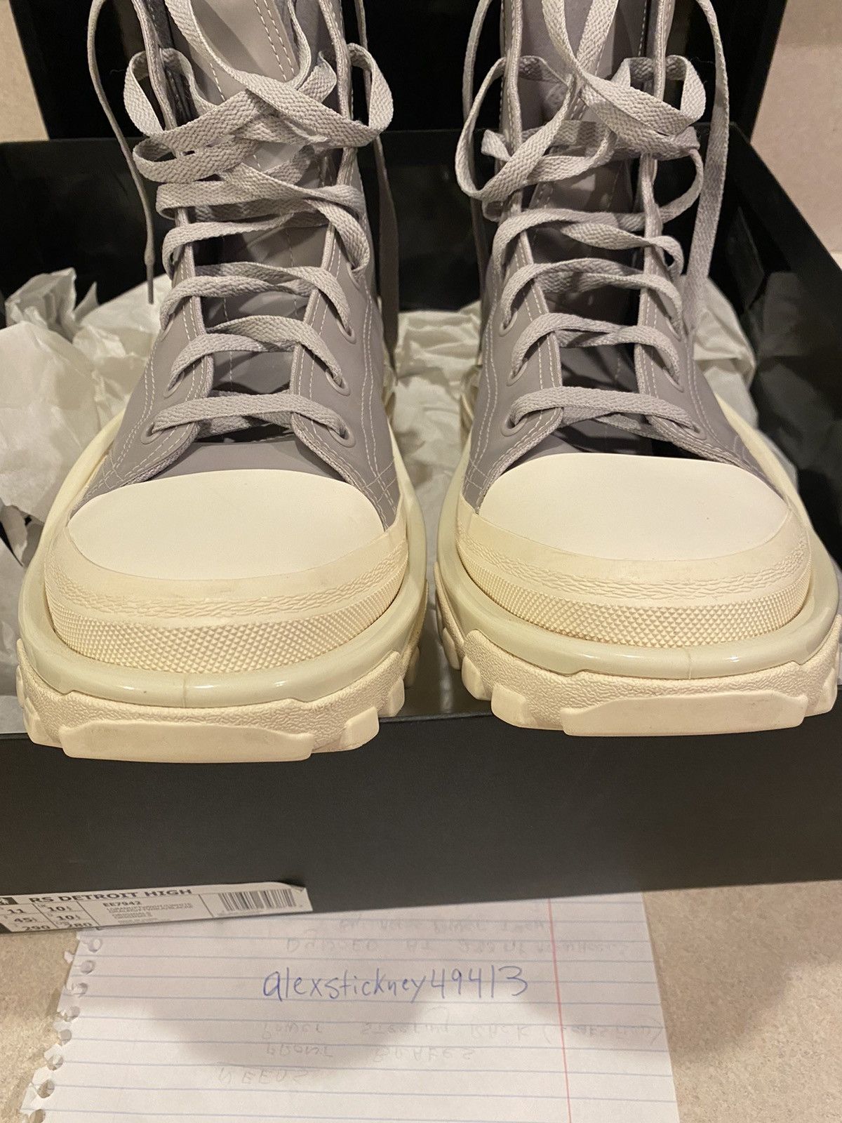 Raf Simons Raf Simons x Detroit Runner High Grey White 2019 | Grailed