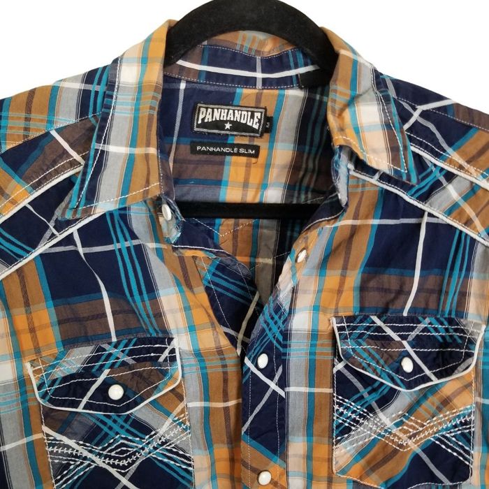 Panhandle Slim Panhandle Slim Plaid 90 Proof Snap Front Long Sleeve ...