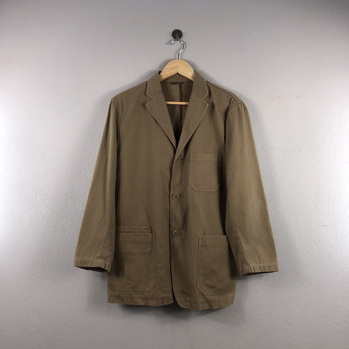Japanese Brand Copo Di Pazzo Chore Light Herringbone Workwear Jacket ...