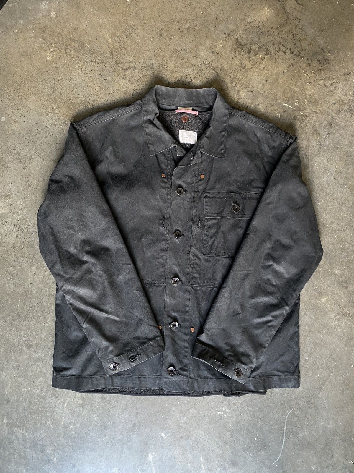 Apolis Apolis Waxed Canvas Wool Lined Jacket | Grailed