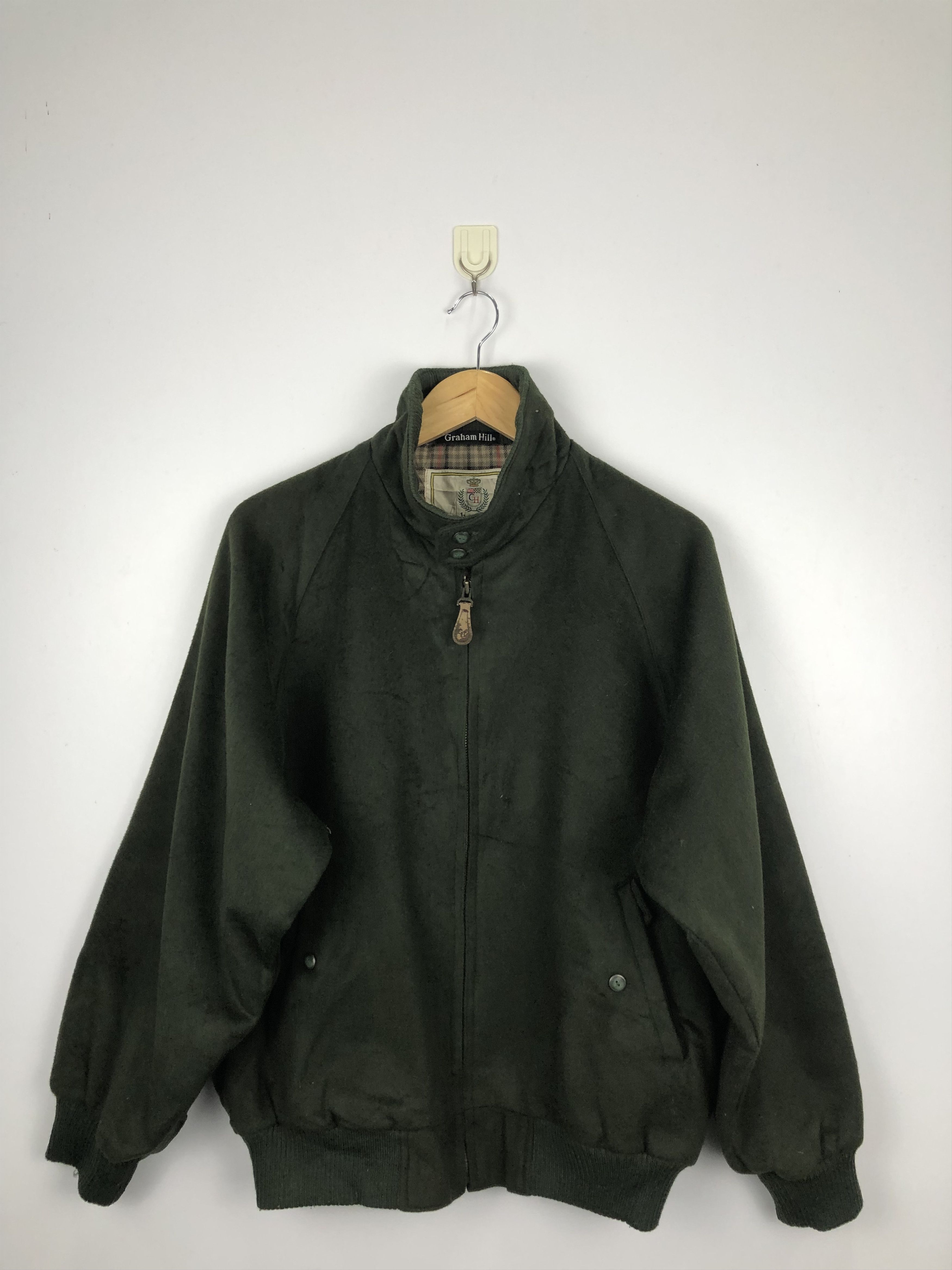 Varsity Jacket × Vintage Vintage 90s Graham Hill Wool Zipper Varsity ...