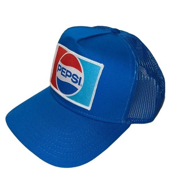 Pepsi Pepsi-Cola vintage trucker hat snapback large logo cap | Grailed