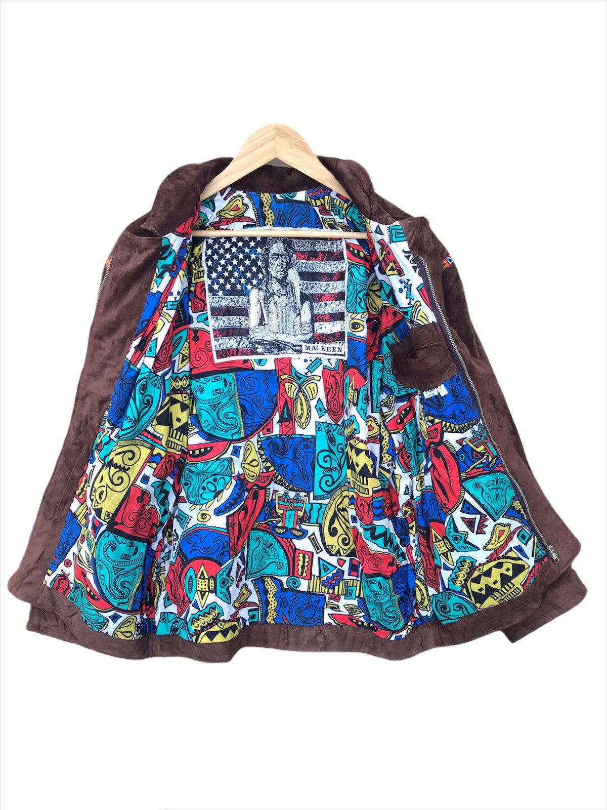 Designer Vintage Mac Keen Jacket Leather Native Najavo Design | Grailed