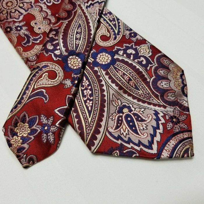 Express Red & Blue Silk EXPRESS Paisley Tie - 3.5" | Grailed
