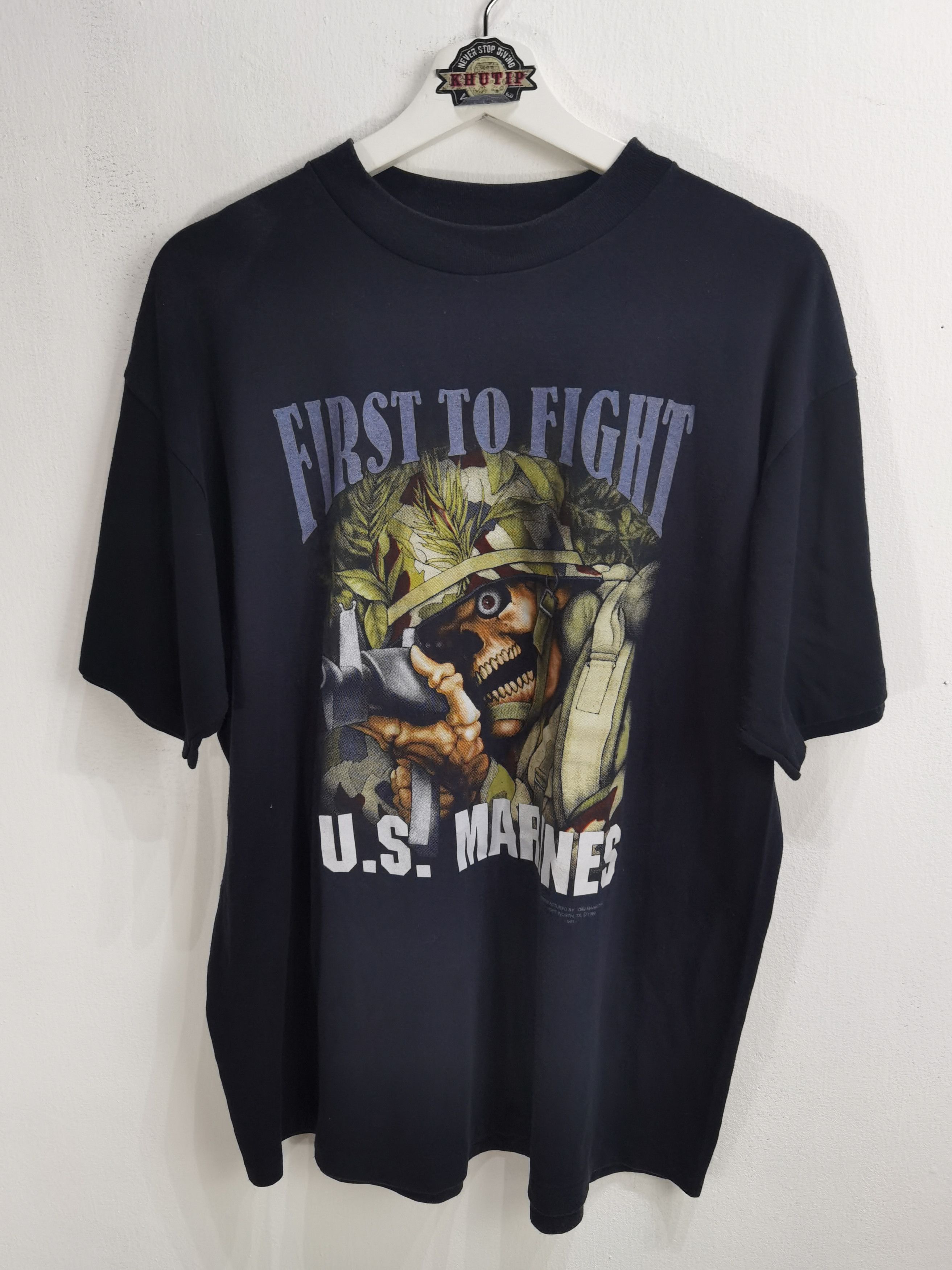 Usmc × Vintage Vintage 1992 3D Emblem US Marines First To Fight | Grailed