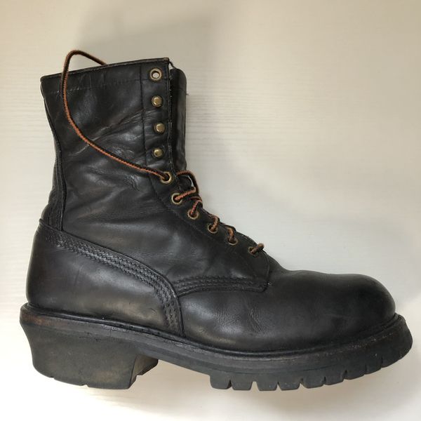 Red Wing Red Wing Vibram Men's 9 D Black Leather Steel Toe Work Boot ...
