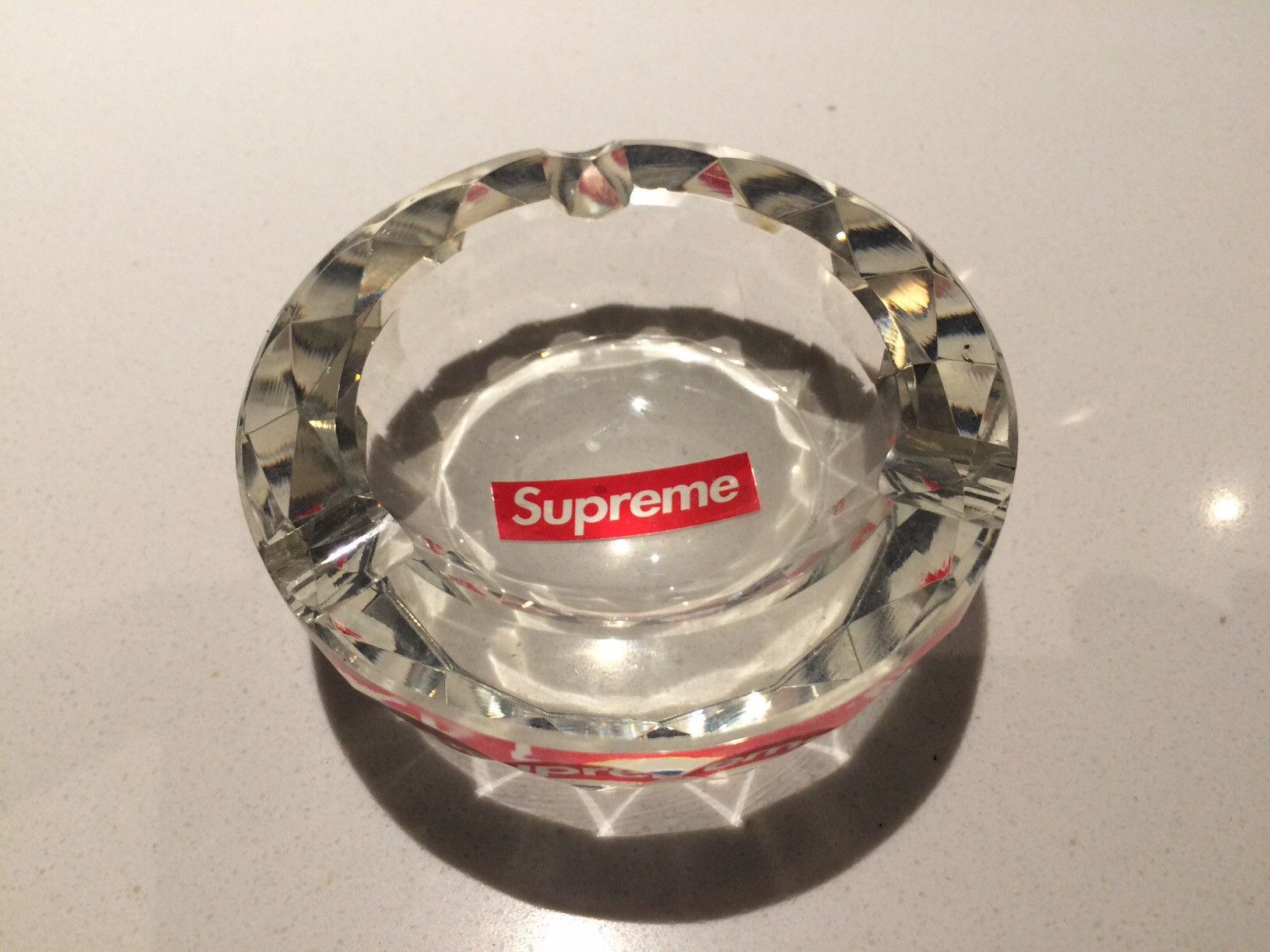 Supreme Diamond cut crystal ashtray | Grailed