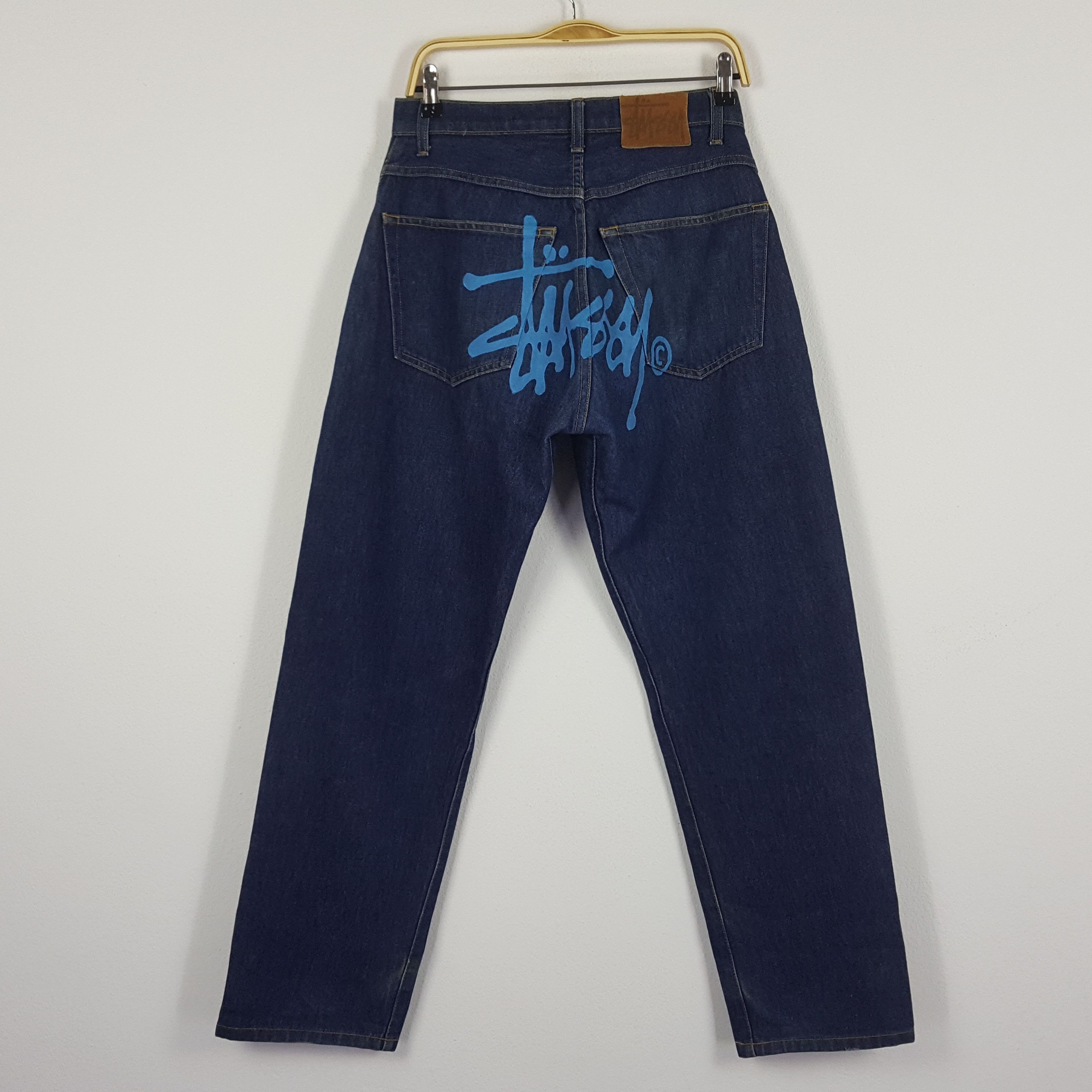 Streetwear × Stussy × Vintage Vintage STUSSY Big Logo Design Denim ...