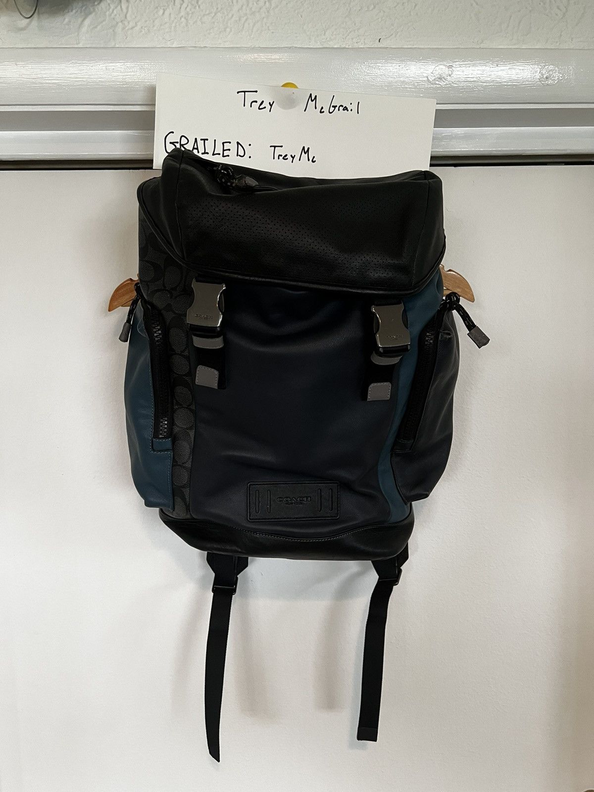 Coach Grey / Teal / coach pattern backpack | Grailed