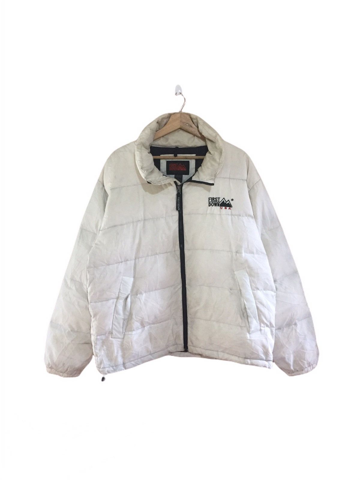 Japanese Brand × Streetwear × Vintage Vintage 90’s Puffer First Down Jacket USA Zipper | Grailed