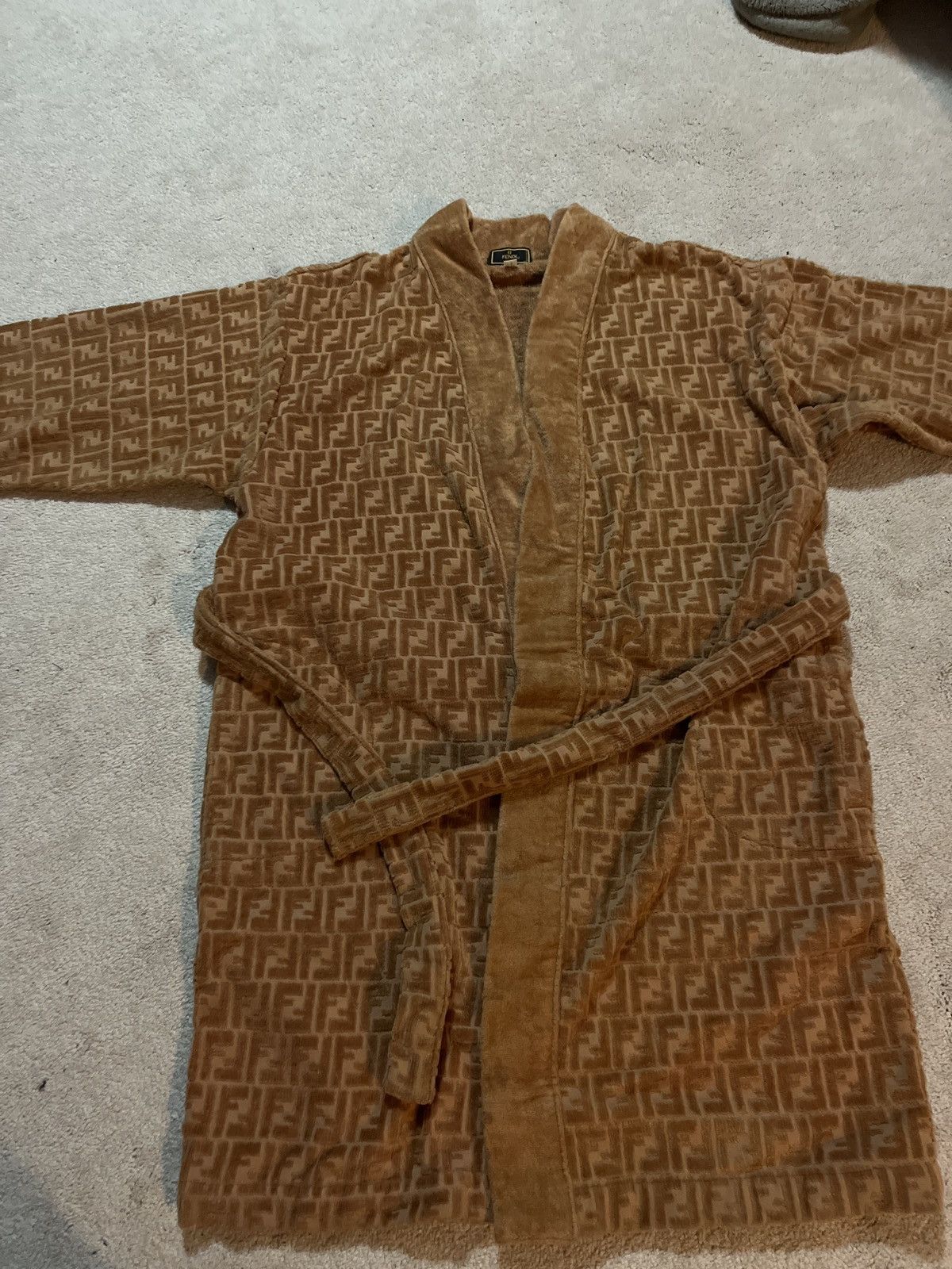 Fendi Vintage fendi bathrobe robe made in Italy zucca monogram | Grailed