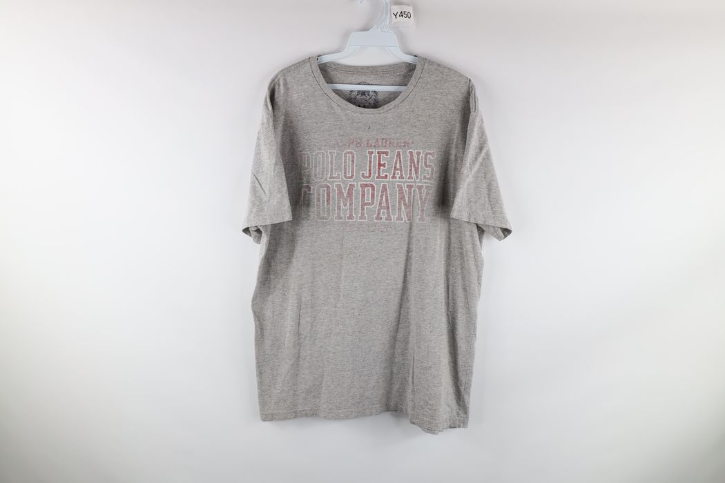 Ralph Lauren Vintage Ralph Lauren Thrashed Out Block Letter T-Shirt ...