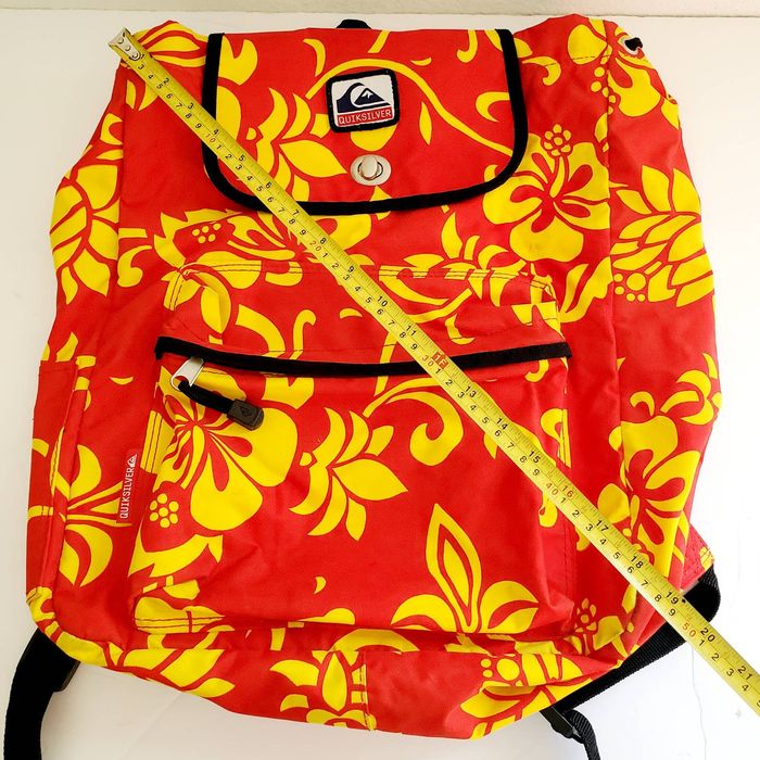 Quiksilver Quicksilver Tropical Red and Yellow Drawstring Backpack ...