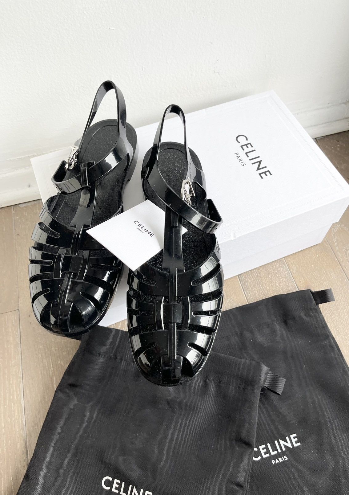 Celine × Hedi Slimane Celine SS20 New Jelly Sandals Shoes NEW EU43 ...