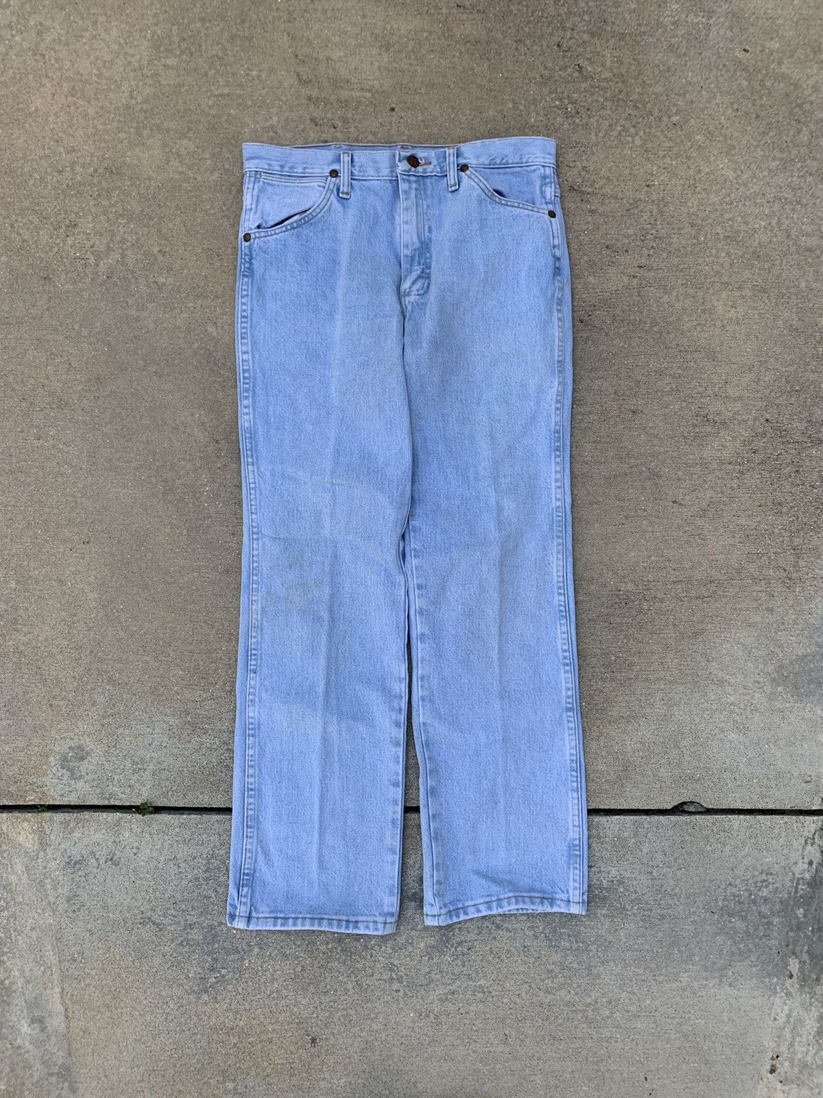 Vintage Vintage Levi 501 Style Gorgeous Light Wash Wrangler - 31 | Grailed