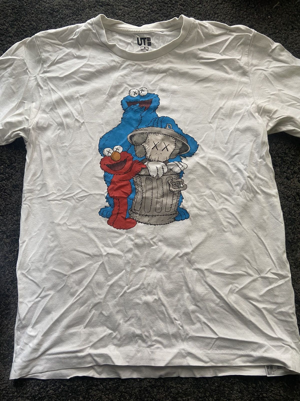Kaws × Uniqlo Kaws Uniqlo Sesame Street Companion Trash Can Tee | Grailed