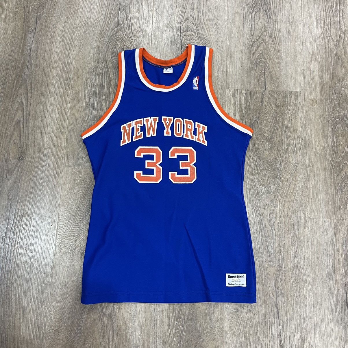 NBA × Vintage Vintage 80s Sand Knit New York Knicks Patrick Ewing ...