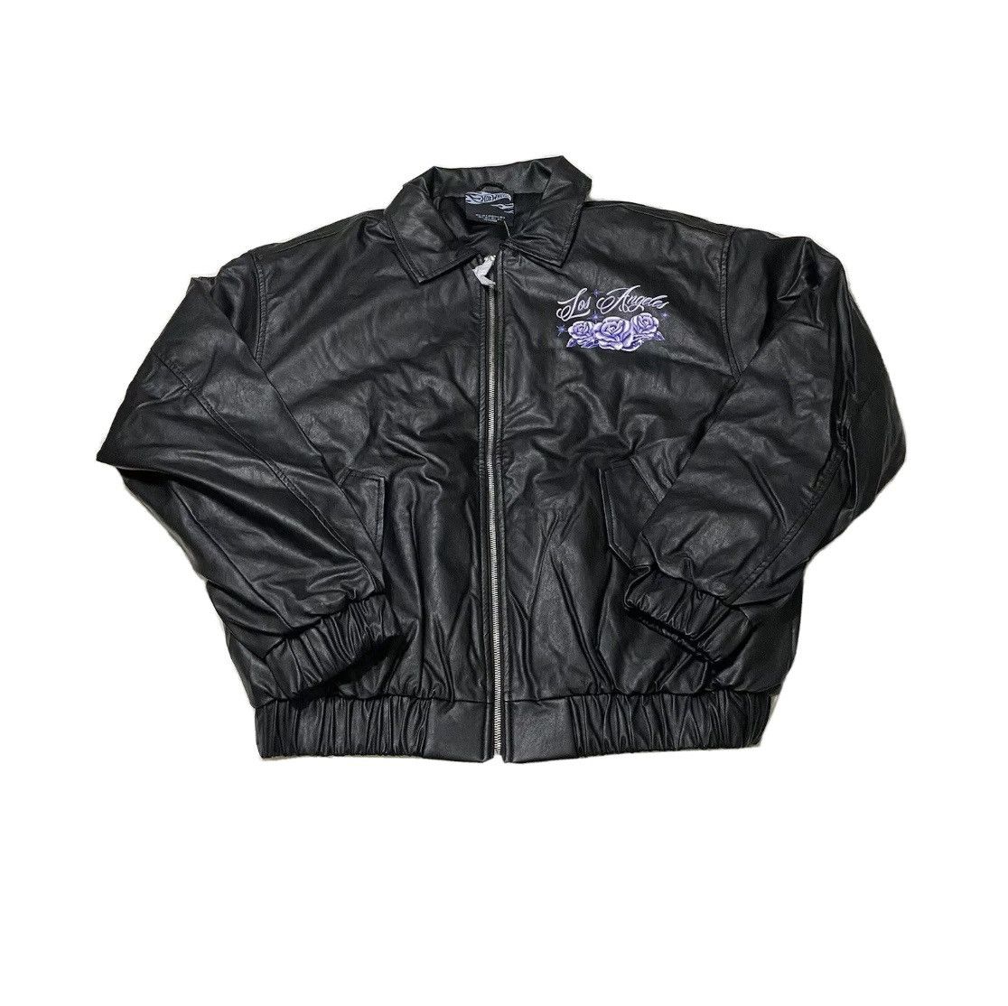 Forever 21 × Streetwear Hot Wheels Lowrider Graphic Faux Leather Jacket ...