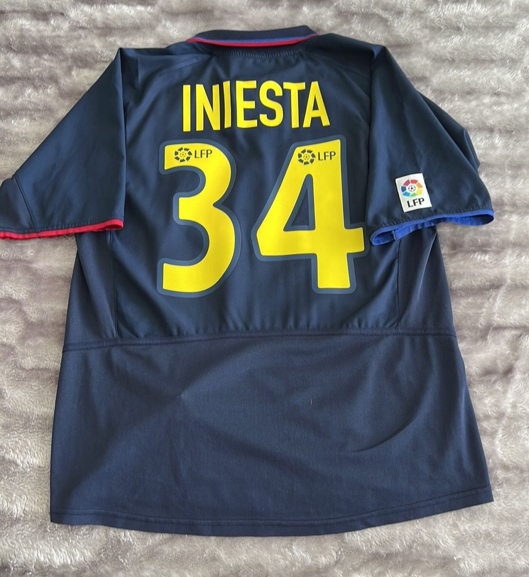 Nike Iniesta #34 FC Barcelona Away Jersey Mens Small | Grailed