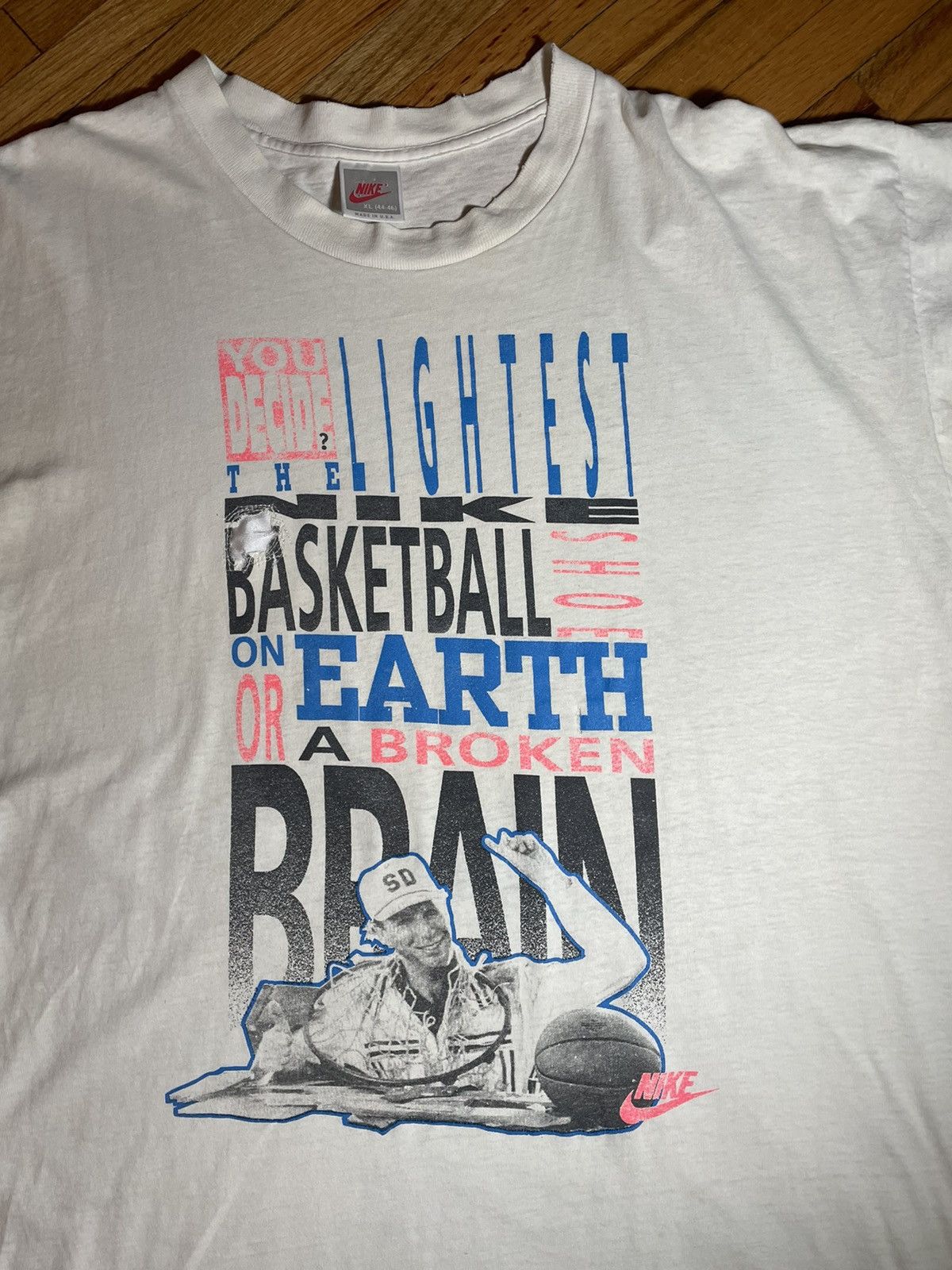 Nike × Vintage Vintage 90’s Super Dave Osborne Nike Flight Promo T ...