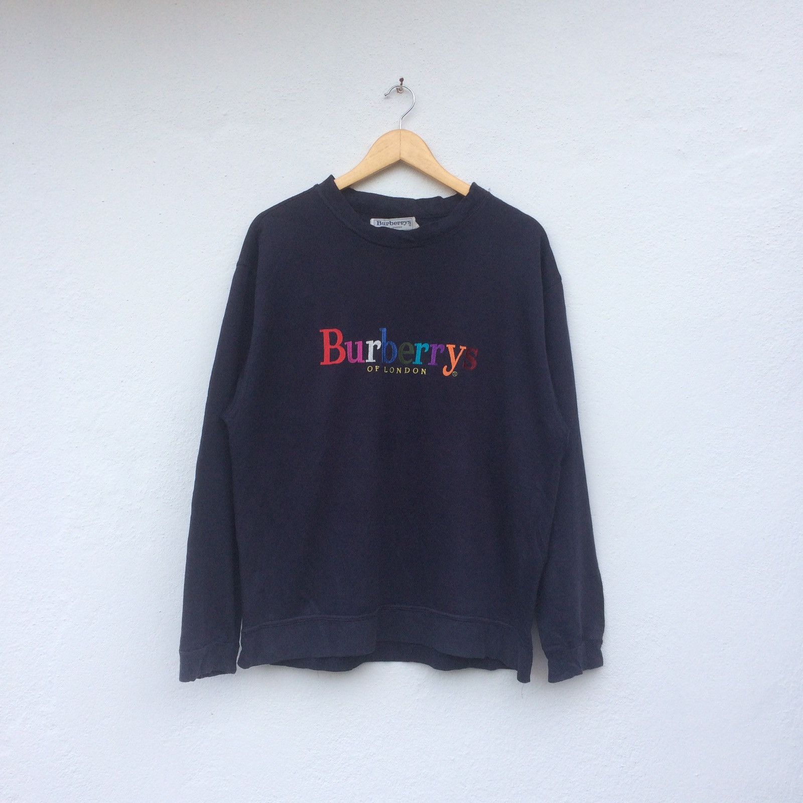 Burberry Vintage Burberrys Of London Rainbow Spell out Sweatshirt | Grailed