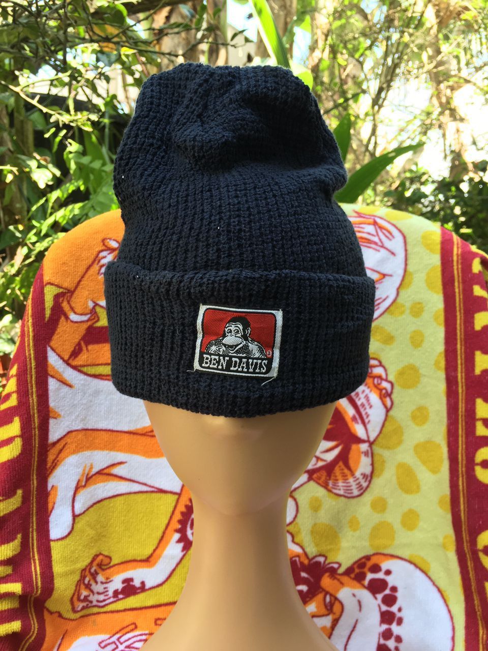 Ben Davis Cuffed knit logo box black beanie | Grailed