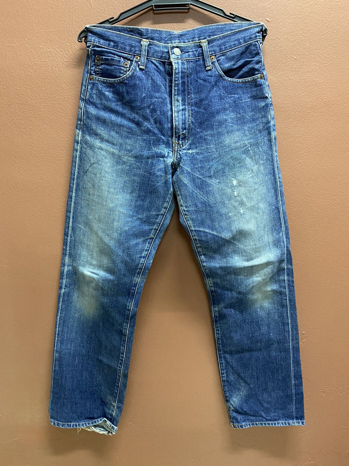 Levi's Vintage Clothing × Streetwear Levis Big E 502 Redline Distressed ...