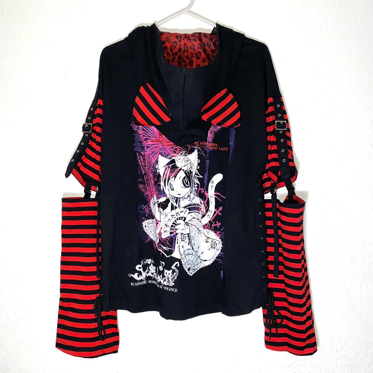 20471120 × Drain Gang × Maris Rock [Steal] Maris Rock Cat Ear Hoodie ...