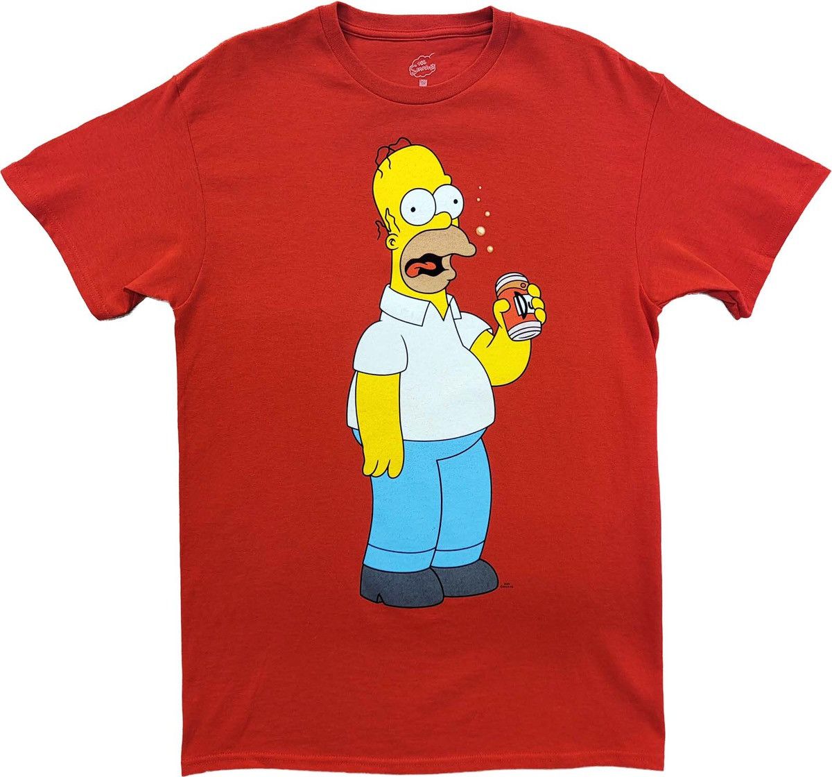 The Simpsons Men's The Simpsons Homer Duff Retro Vintage Red Cartoon ...