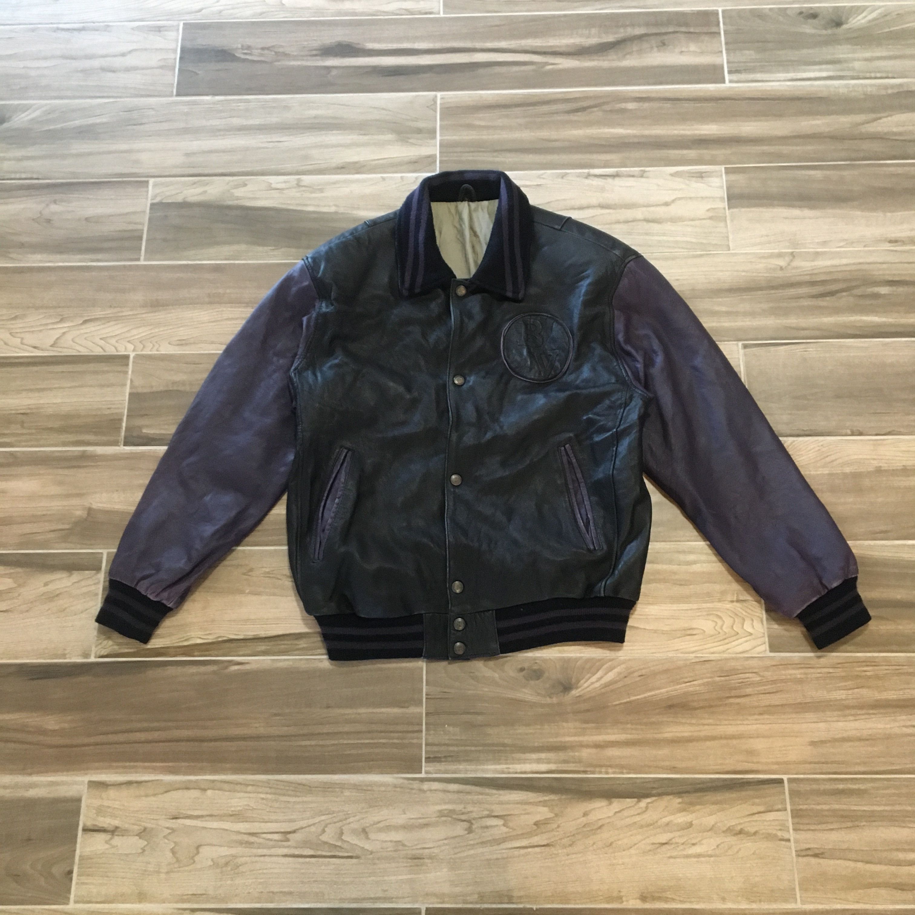 American College × Varsity Jacket × Vintage Vintage Full Natural ...