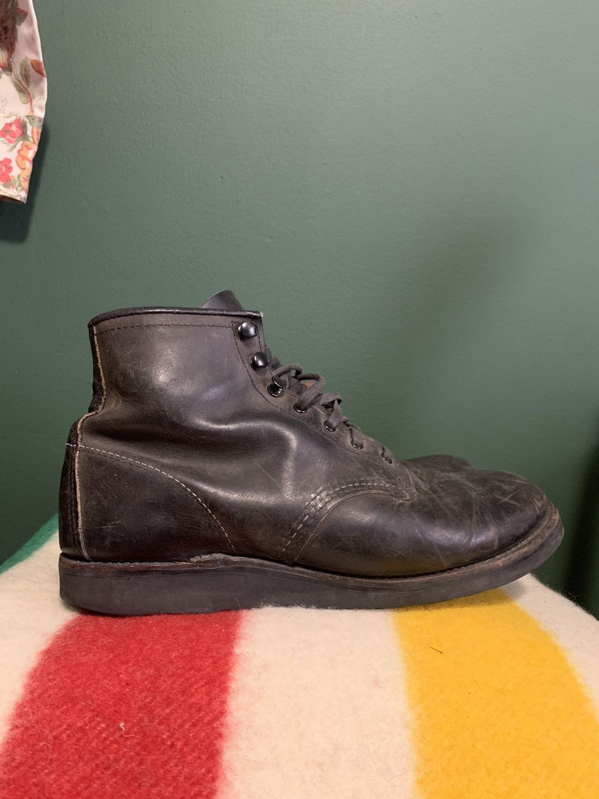 Red Wing Heritage Blacksmith 2956 Black Spitfire Leather Lace Up Boot ...