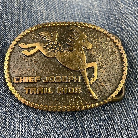 Other Vintage 70s ApHC Chief Joseph Trail Ride Brass Belt Buckle. | Grailed