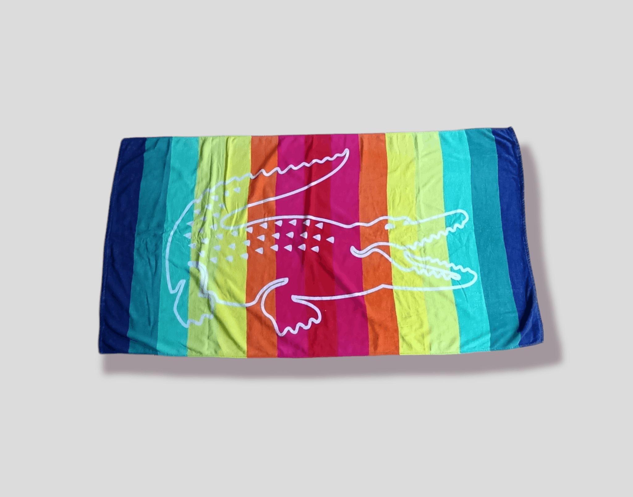 Lacoste Lacoste big logo rainbow towel | Grailed