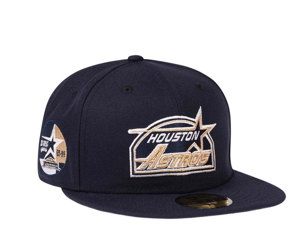 MLB × New Era Navy Gold Houston Astros 7 1/8 Yellow 35th Script Topperz ...