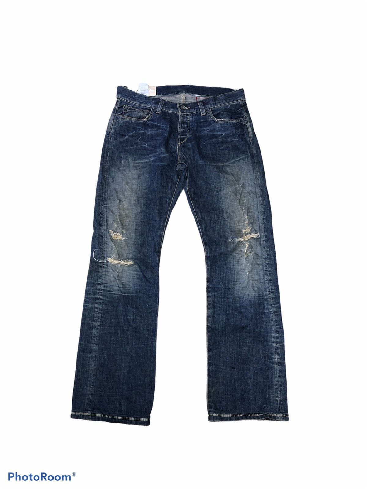 Avant Garde × Made In Usa × Streetwear LOOMSTATE DISTRESSED DENIM | Grailed